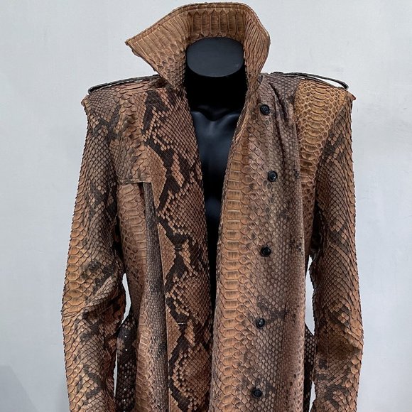 CUSTOM NADE | Jackets & Coats | Mens Dragon Python Trench Coat | Poshmark
